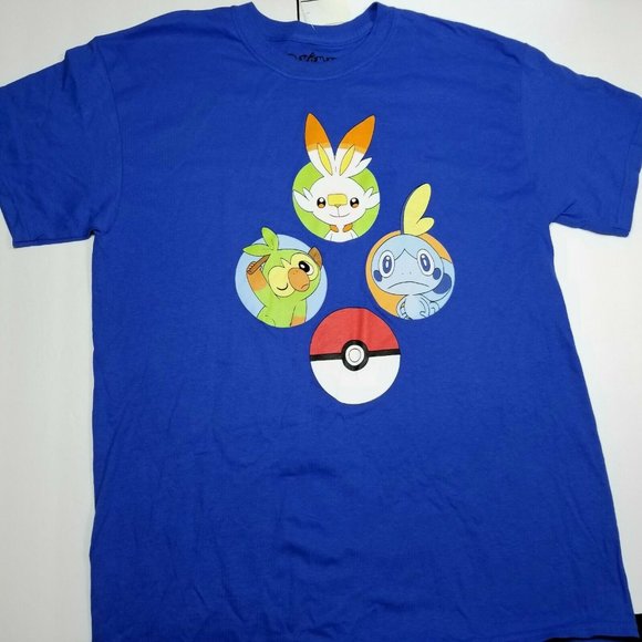 Nintendo | Shirts | Pokemon Blue Tshirt Sword And Shield Scorbunny ...